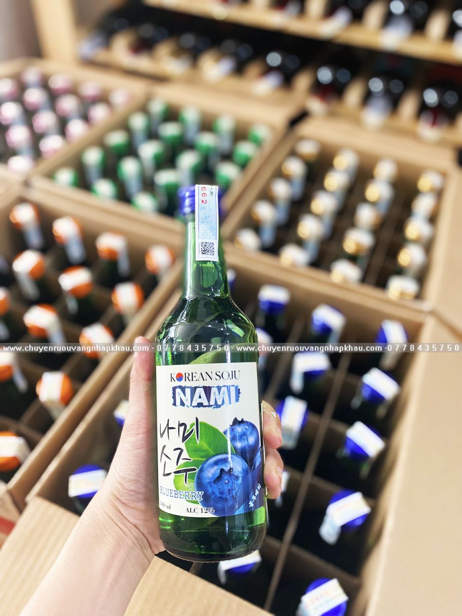 Rượu Soju Hàn Quốc Nami hương vị việt quất 360ml - Ruma Wine